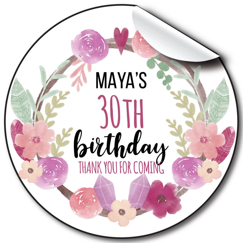 Personalised Birthday Party stickers,favours & gifts.