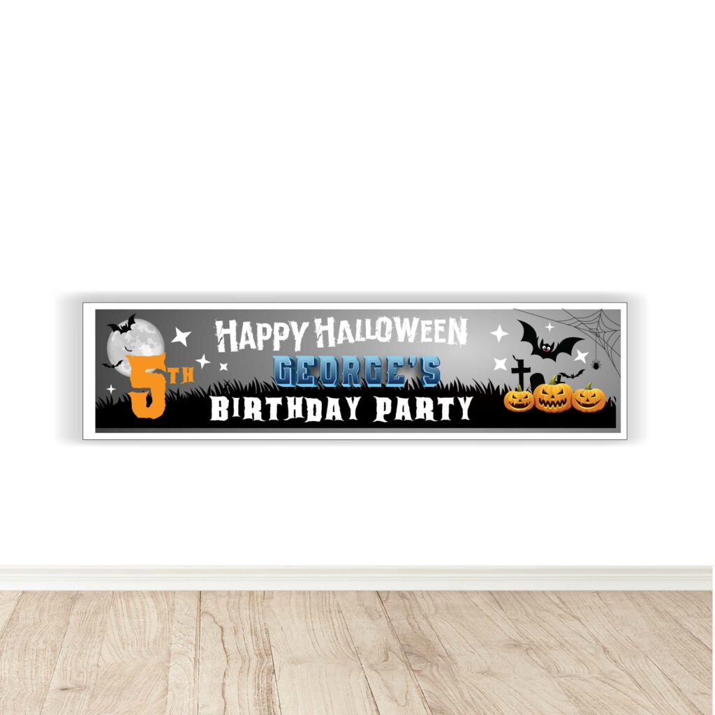 Personalised Halloween Birthday Banner
