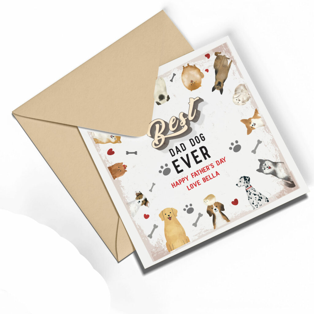 Father's Day Card Best Dad Dog